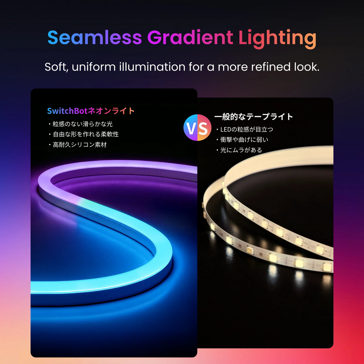 SwitchBot RGBIC Neon Rope Light | 5M Matter-Certified Smart LED Strip | SwitchBot EU