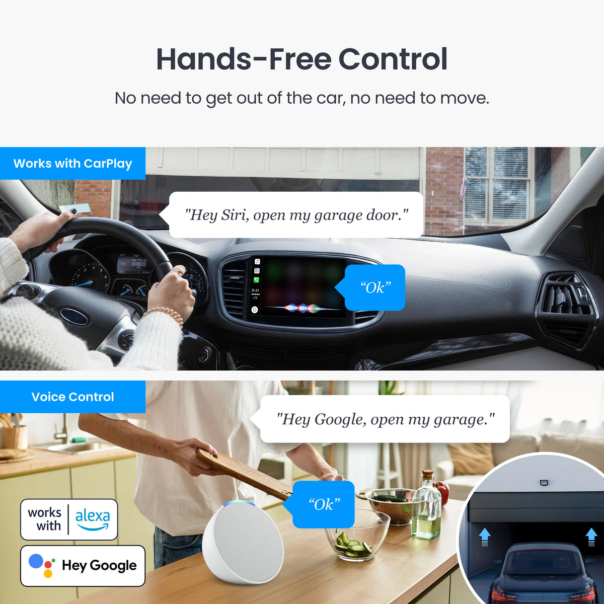 SwitchBot Garage Door Opener | Matter-Compatible Remote Garage Opener ...