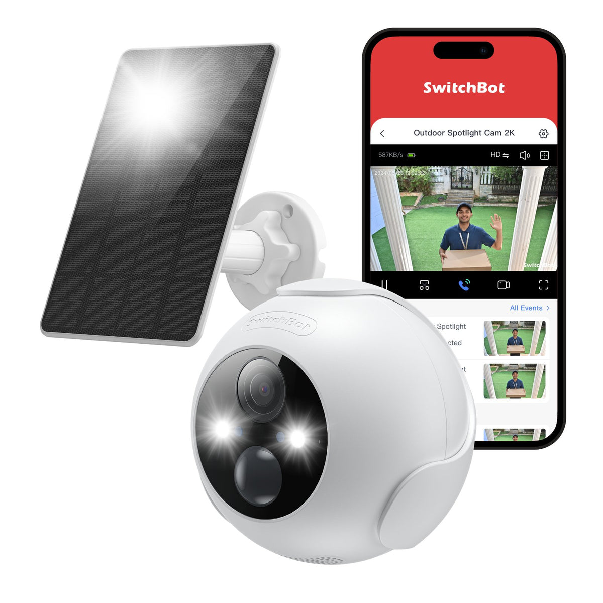 SwitchBot EU Outdoor Spotlight Cam Combo | Enhance Your Home Security | SwitchBot EU